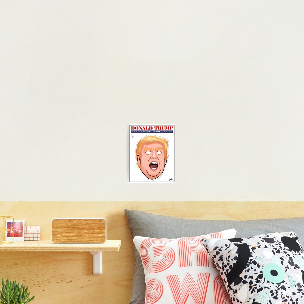 "Donald Trump Cutout Face Mask" Photographic Print for Sale by ...