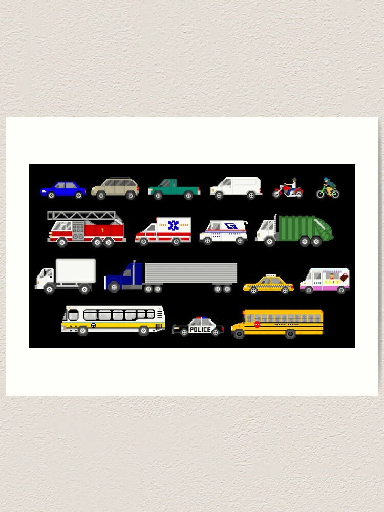 "Street Vehicles - The Kids' Picture Show" Art Print by KidsPictureShow ...