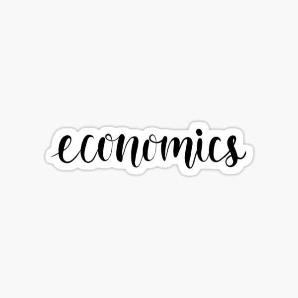 "economics Calligraphy" Sticker for Sale by YitingZarts | Redbubble