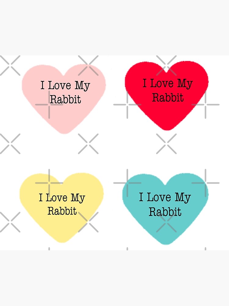 "I love my rabbit sticker pack" Poster for Sale by nmalarcher | Redbubble