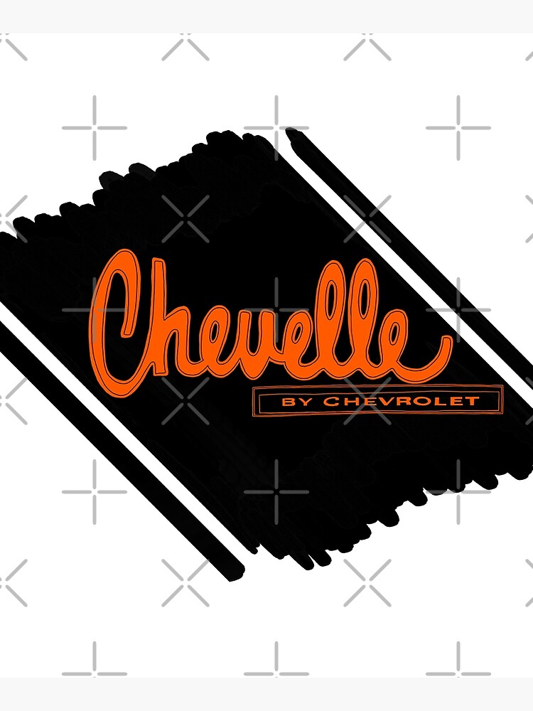 "Chevy Chevelle Logo Orange" Mounted Print by shtem | Redbubble
