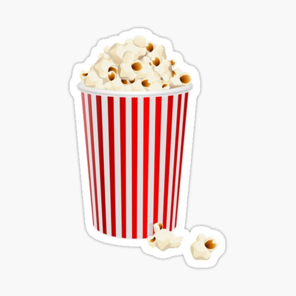 "popcorn movie night sticker" Sticker for Sale by rlcs | Redbubble