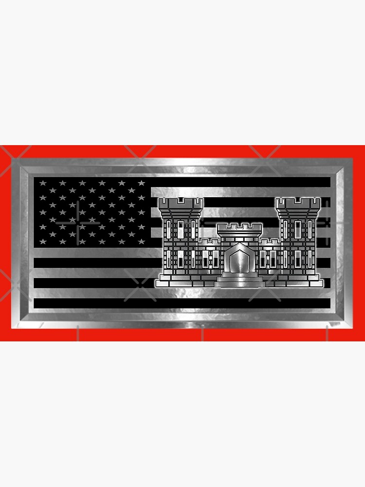 "Army Engineer Castle with USA FLAG" Greeting Card for Sale by ...