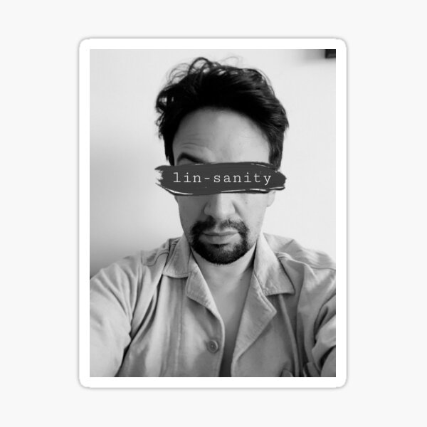 "Lin Manuel Miranda Lin-sanity" Sticker by usnava | Redbubble