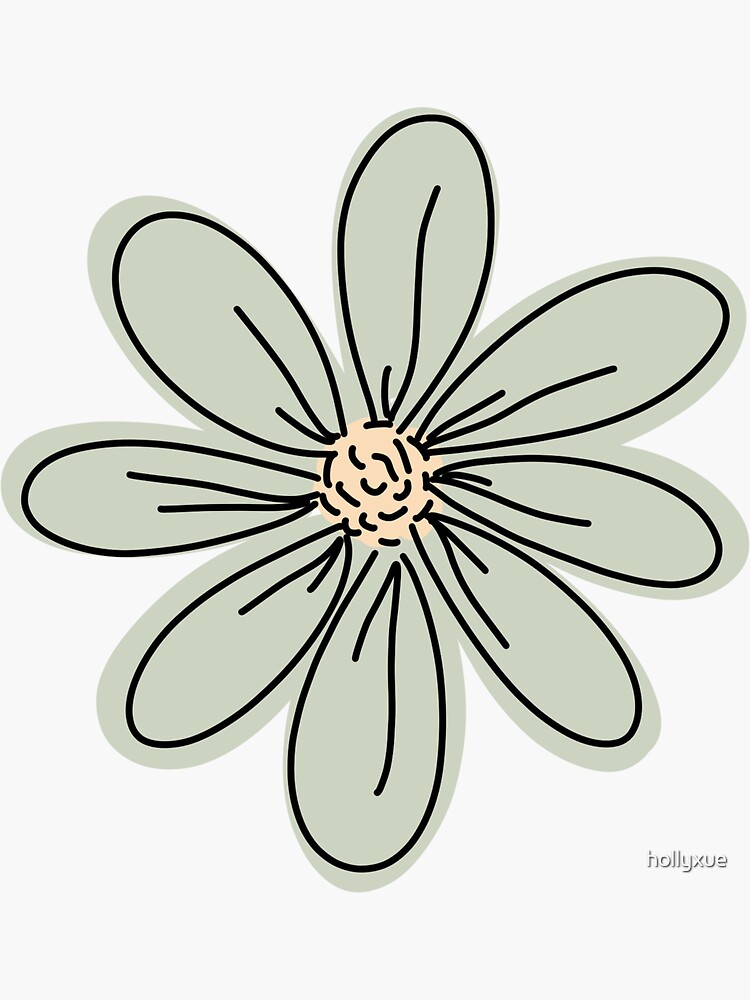 "Green Flower" Sticker for Sale by hollyxue | Redbubble