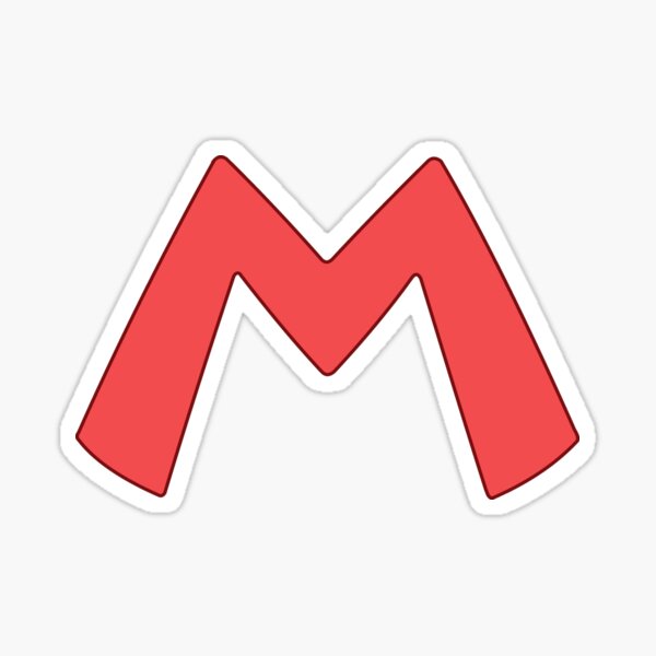 "letter m red" Sticker for Sale by ZiphGames | Redbubble