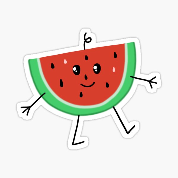 Cartoon Watermelon Stickers | Redbubble