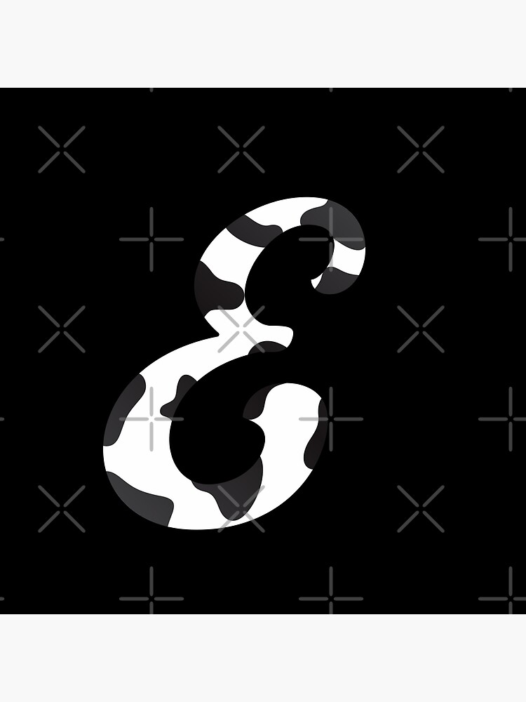 "Cow E Print alphabet Transparent Letter Sticker." Art Print by ...