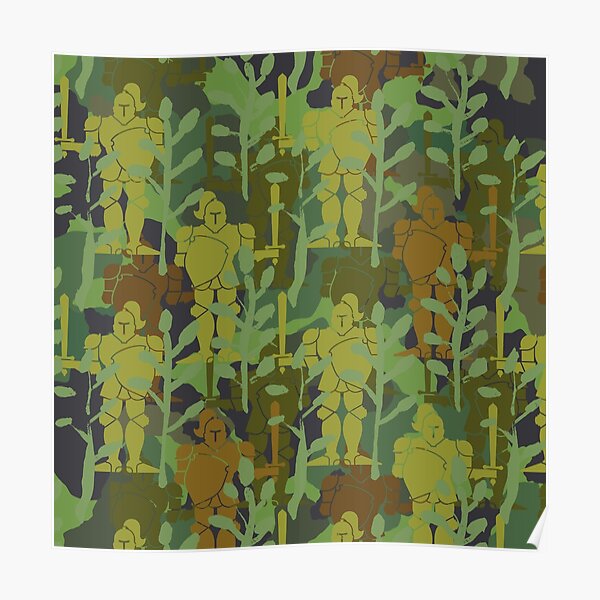 "Camo Knight" Poster by Rumrabbit82 | Redbubble