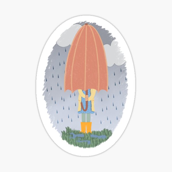 "Rain, Rain" Sticker for Sale by Siibbyy | Redbubble