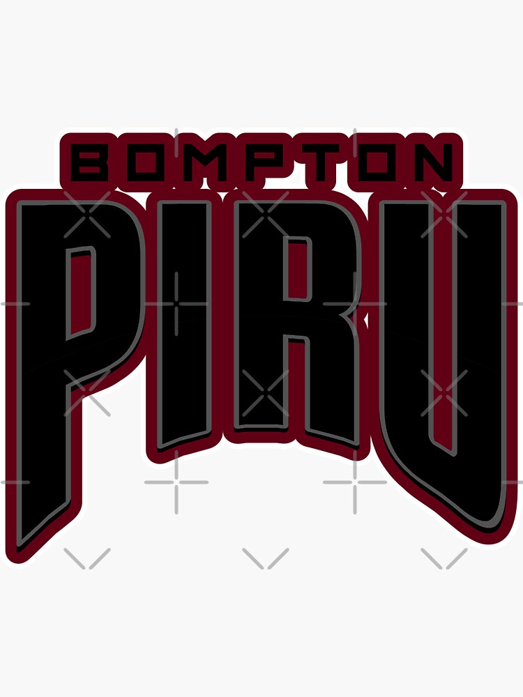 "Bompton Piru" Sticker for Sale by 89129graphics | Redbubble