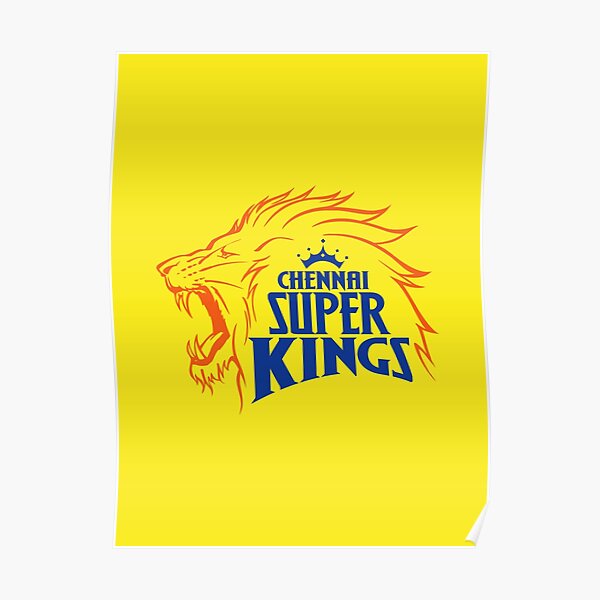 "Chennai Super Kings CSK IPL Team 2021" Poster for Sale by lettersbysid ...