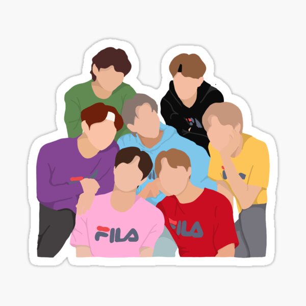 "BTS group" Sticker by simplya17 | Redbubble