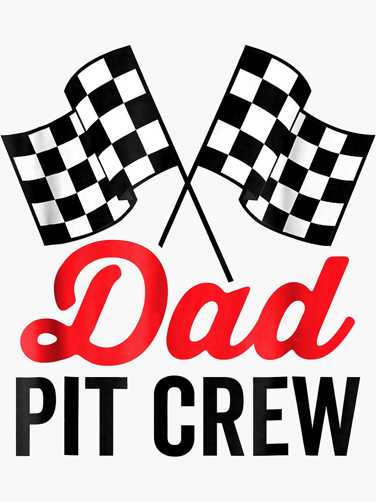 "Dad Pit Crew Shirt for Racing Party Costume" Sticker for Sale by ...
