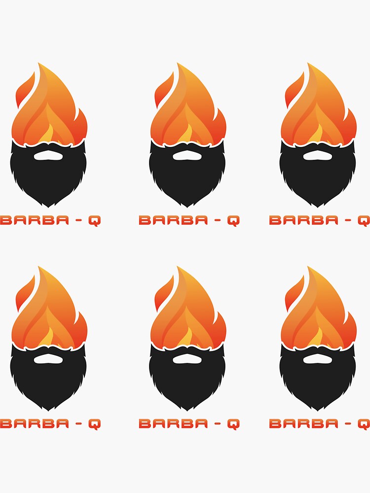 "BARBA Q LOGO BBQ Sticker Pack" Sticker for Sale by AndApArt | Redbubble