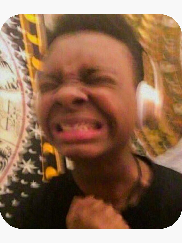 "meme face of a cute boy vibing - sticker memes" Sticker by sediriAy ...