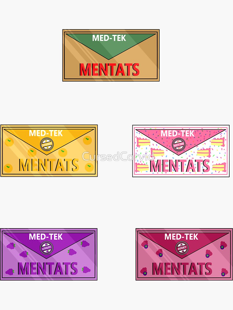 "MENTATS STICKERS" Sticker for Sale by CursedCorvid | Redbubble