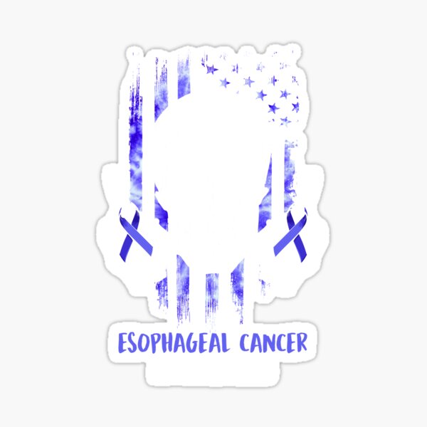 "Esophageal Cancer Awareness Skull Halloween Costume Gifts" Sticker by ...