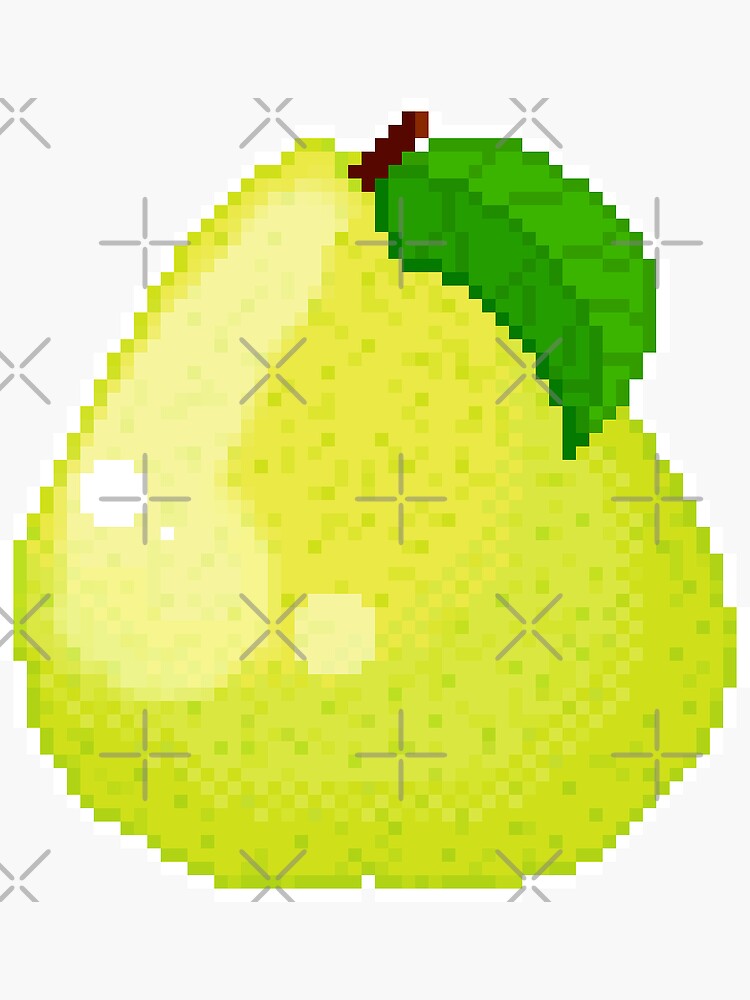 "Pixel Pear" Sticker for Sale by ShadedPenumbra | Redbubble