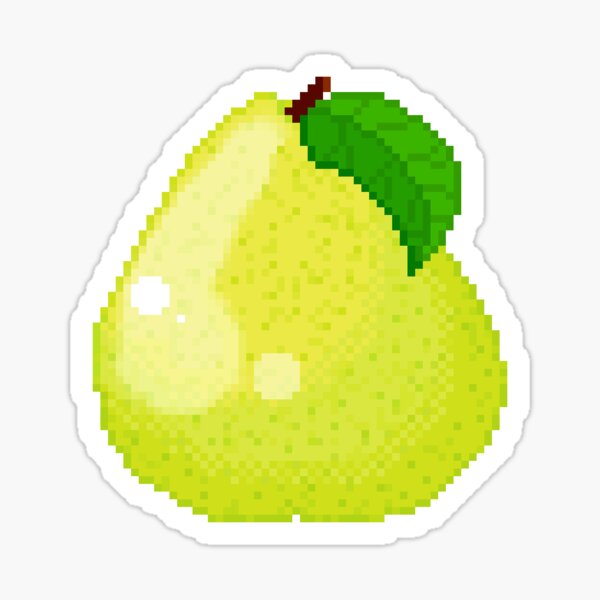 "Pixel Pear" Sticker for Sale by ShadedPenumbra | Redbubble