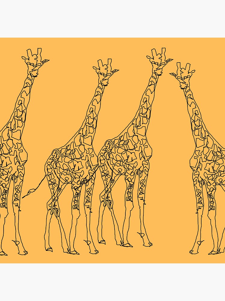 "Line art Giraffe" Sticker for Sale by ciaobebo | Redbubble