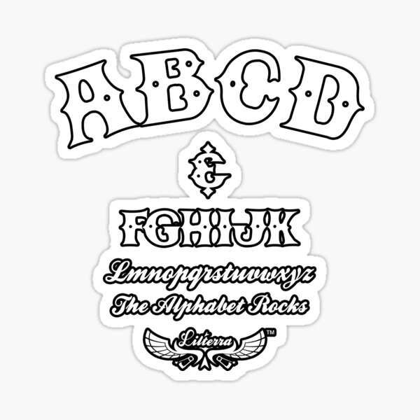 "ABCD Alphabet Rocks!" Sticker for Sale by Lilterra | Redbubble