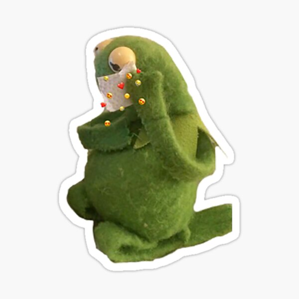 "Kermit the frog crying meme" Sticker by Omeris | Redbubble