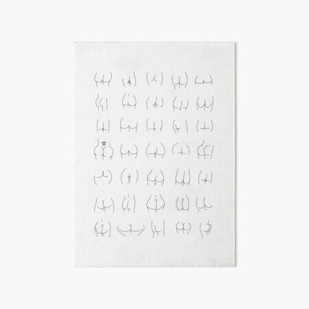 "Funny Butts - Types of Bums - Butts Shapes and Sizes" Art Board Print ...
