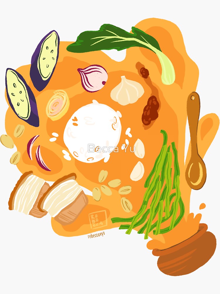 "Kare-kare Kraving" Sticker for Sale by rebeccavyu | Redbubble