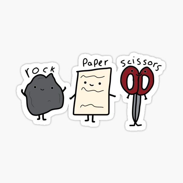 Rock Paper Scissors Stickers | Redbubble