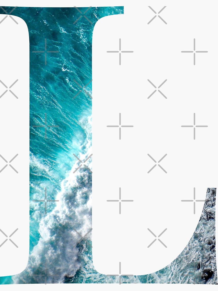 "Letter L Blue Ocean Waves Alphabet" Sticker for Sale by Soursoul99 ...