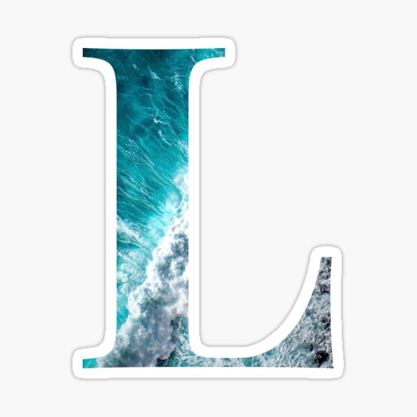 "Letter L Blue Ocean Waves Alphabet" Sticker for Sale by Soursoul99 ...
