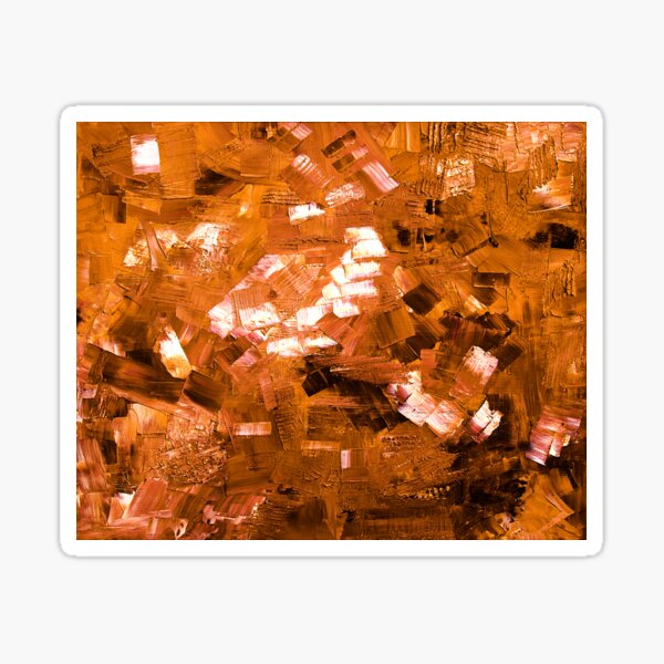 "Topaz Orange Scratch" Sticker by Psychopeeet | Redbubble
