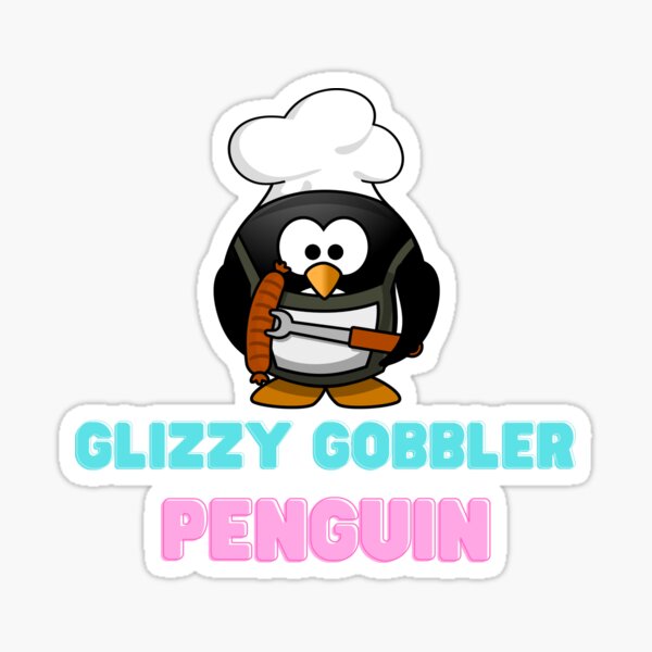 " Glizzy Gobbler Penguin" Sticker for Sale by tsiby | Redbubble