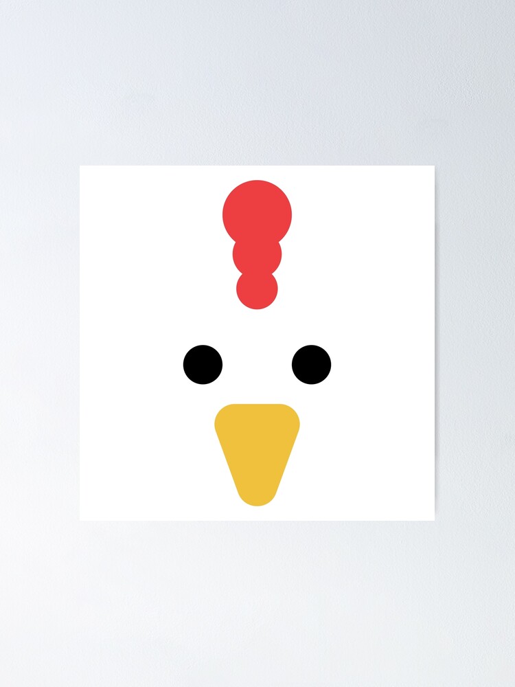 Póster «Cara de pollo de dibujos animados» de EszterKate | Redbubble