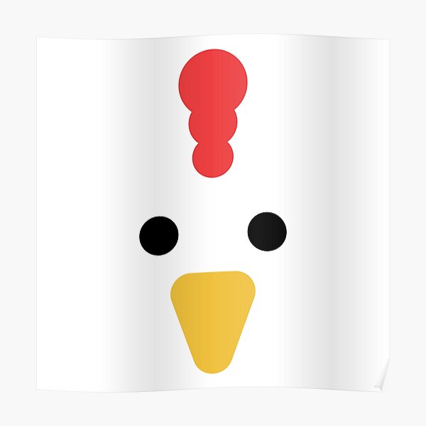Póster «Cara de pollo de dibujos animados» de EszterKate | Redbubble
