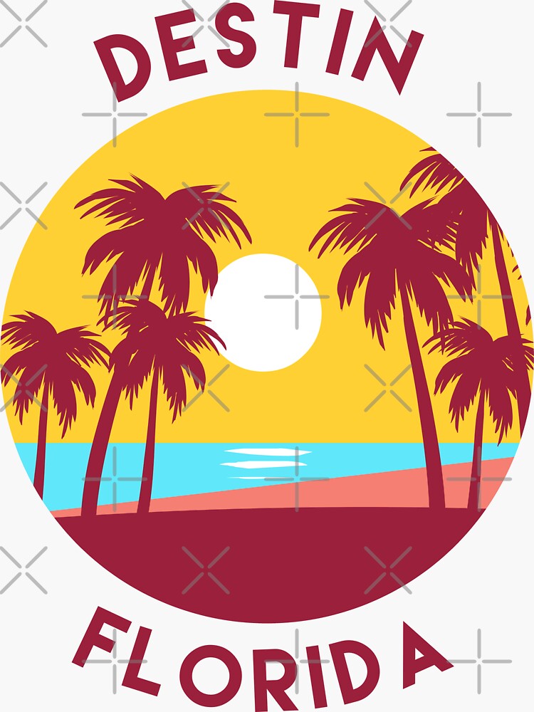 "Destin, Florida" Sticker by InvestingRoad | Redbubble