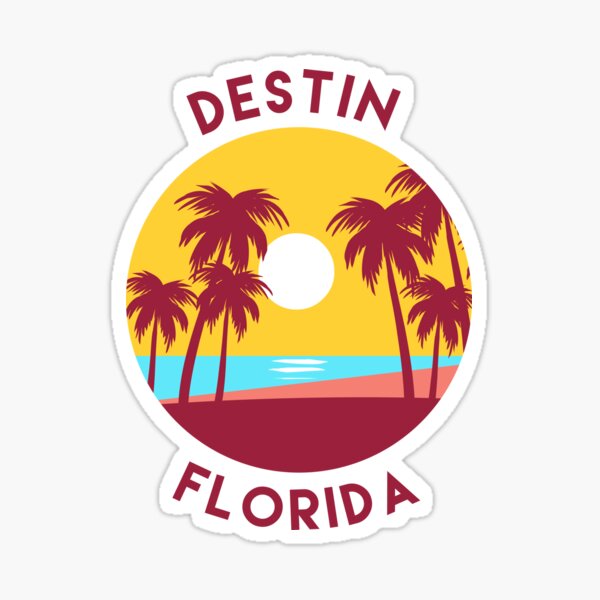 "Destin, Florida" Sticker by InvestingRoad | Redbubble