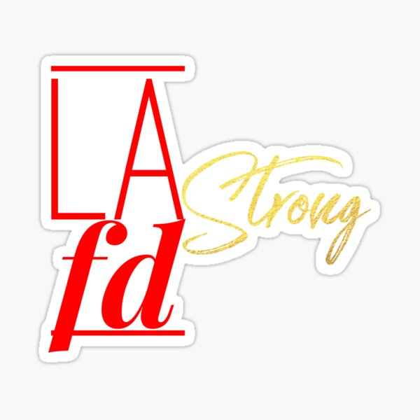 "LAFD strong t-shirt mask" Sticker for Sale by -BENOVI | Redbubble
