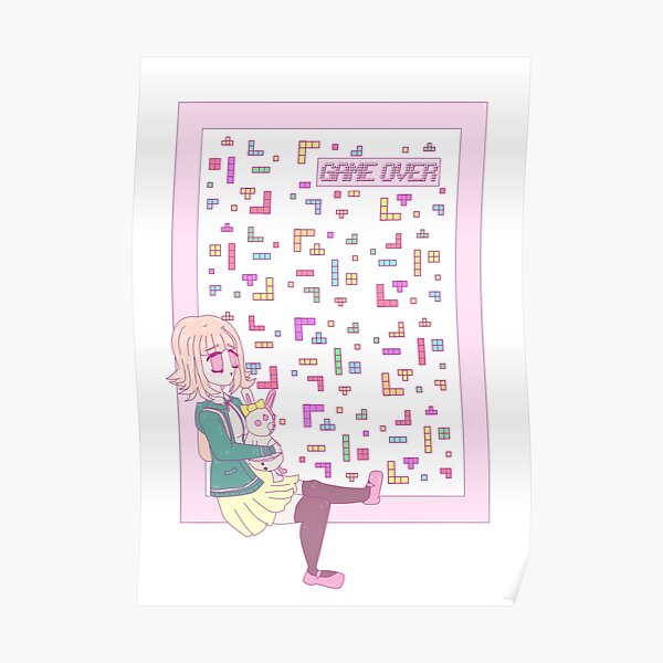 "Chiaki Nanami Template" Poster by mushroom-shuu | Redbubble