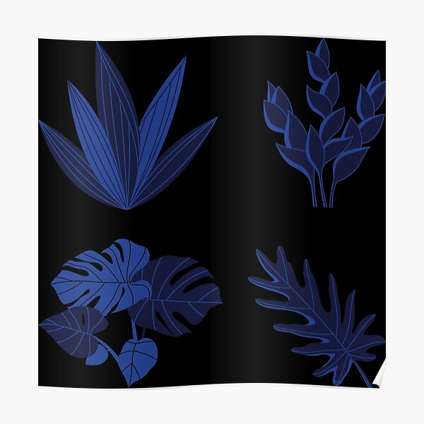 Póster «Hojas vectoriales en negrita» de Dankio | Redbubble