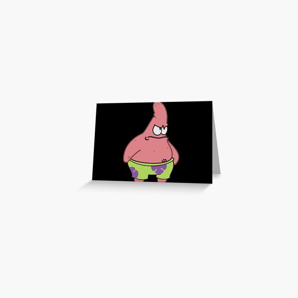 Angry Patrick Meme Greeting Cards | Redbubble