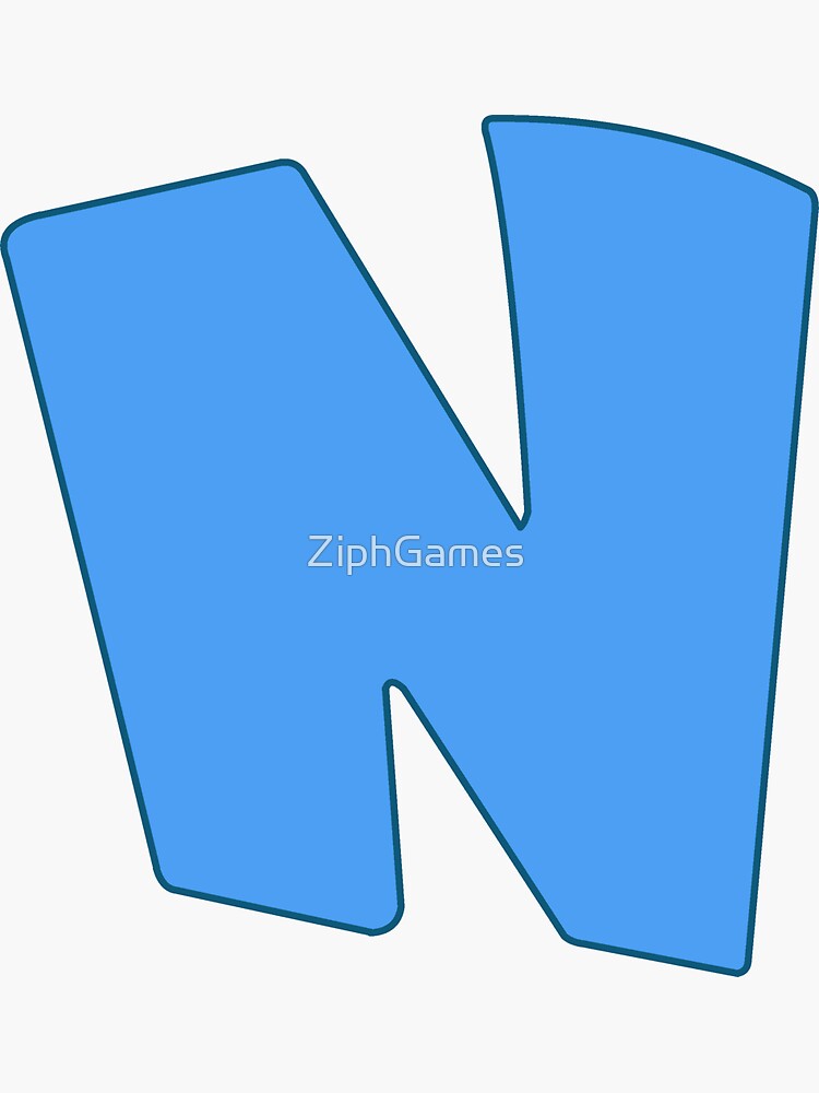 "letter n blue" Sticker for Sale by ZiphGames | Redbubble