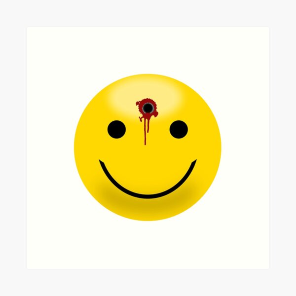 "Smiley Face Bullet Hole" Art Print for Sale by Marksteen | Redbubble