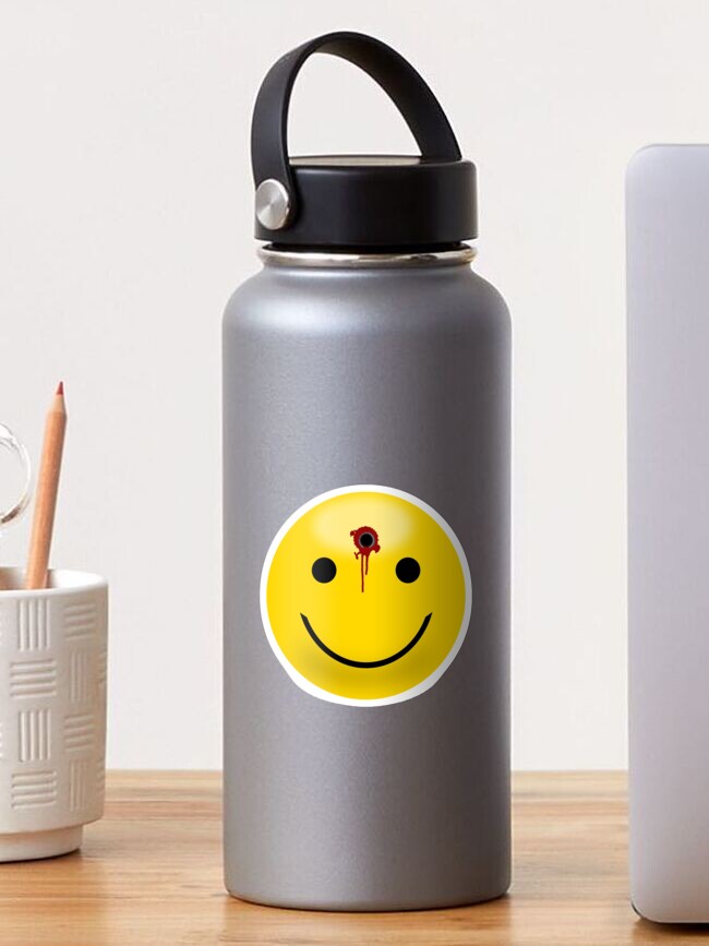 "Smiley Face Bullet Hole" Sticker for Sale by Marksteen | Redbubble