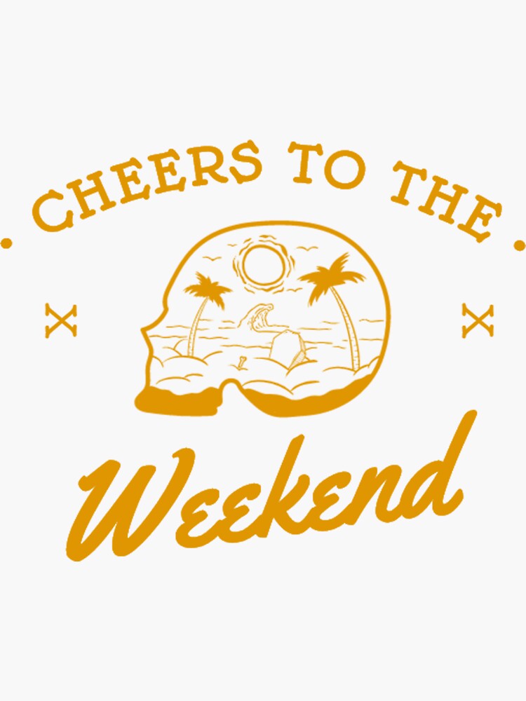 "Happy weekend" Sticker by govindav212 | Redbubble