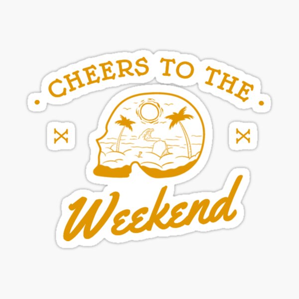 "Happy weekend" Sticker by govindav212 | Redbubble