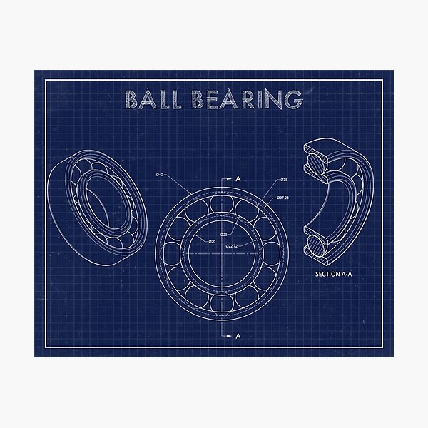 "Ball bearing blueprint" Photographic Print for Sale by Blueprintsmaps ...