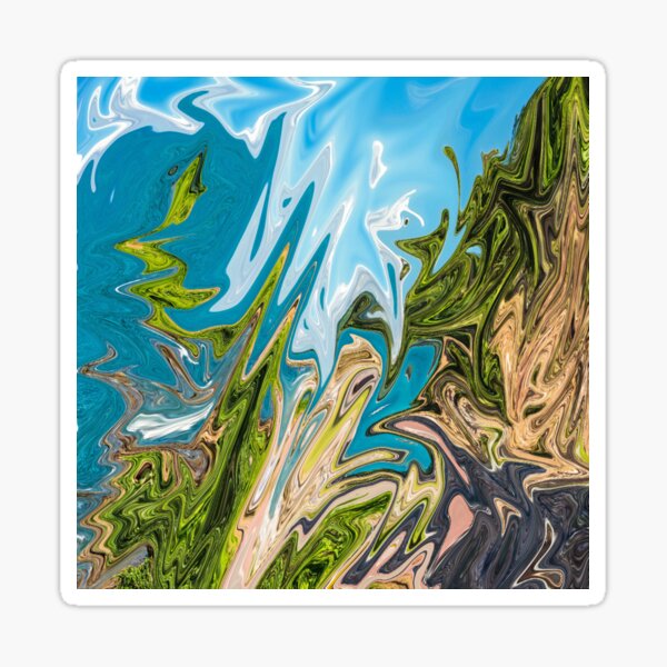 "Natural color splash" Sticker by Krydesign | Redbubble