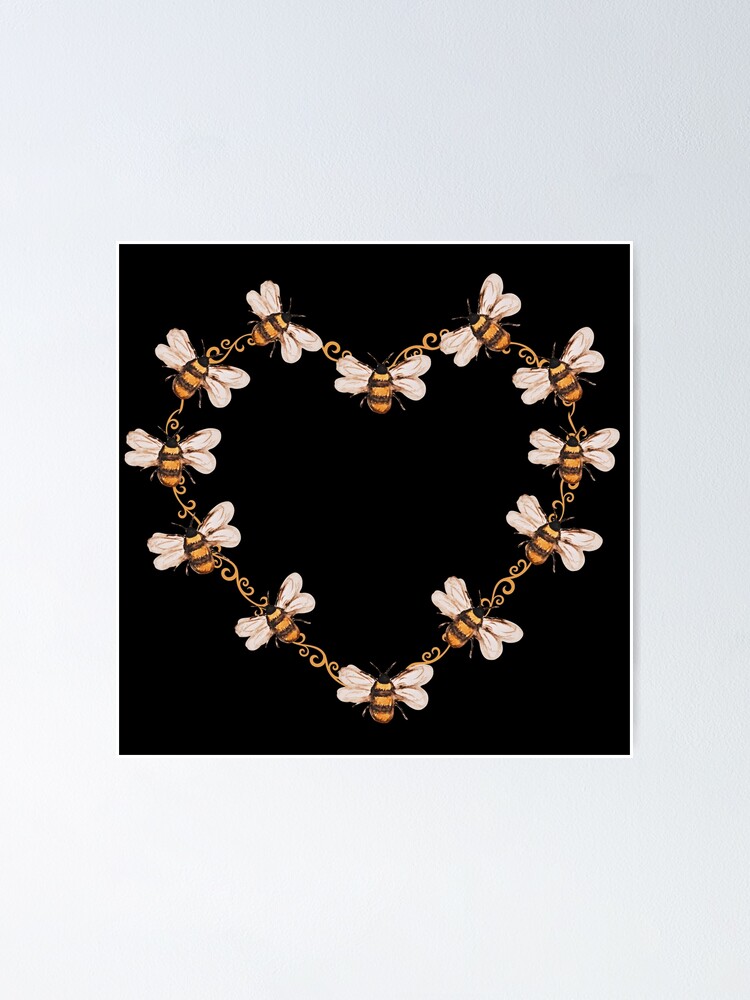"Bumblebee heart sweet" Poster for Sale by Feyart | Redbubble